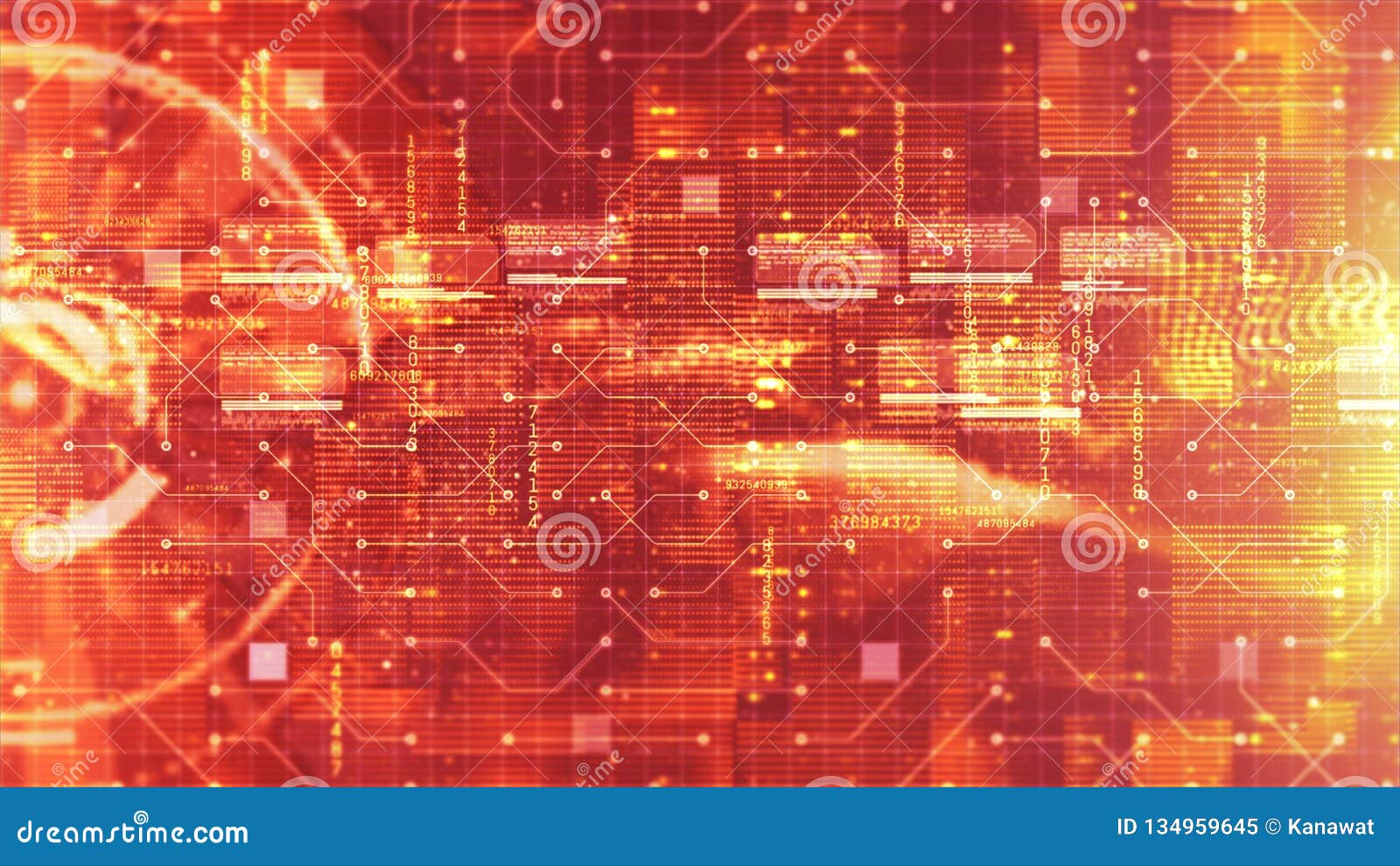 Hi-Tech HUD Digital and Circuit Display Holographic Background ...