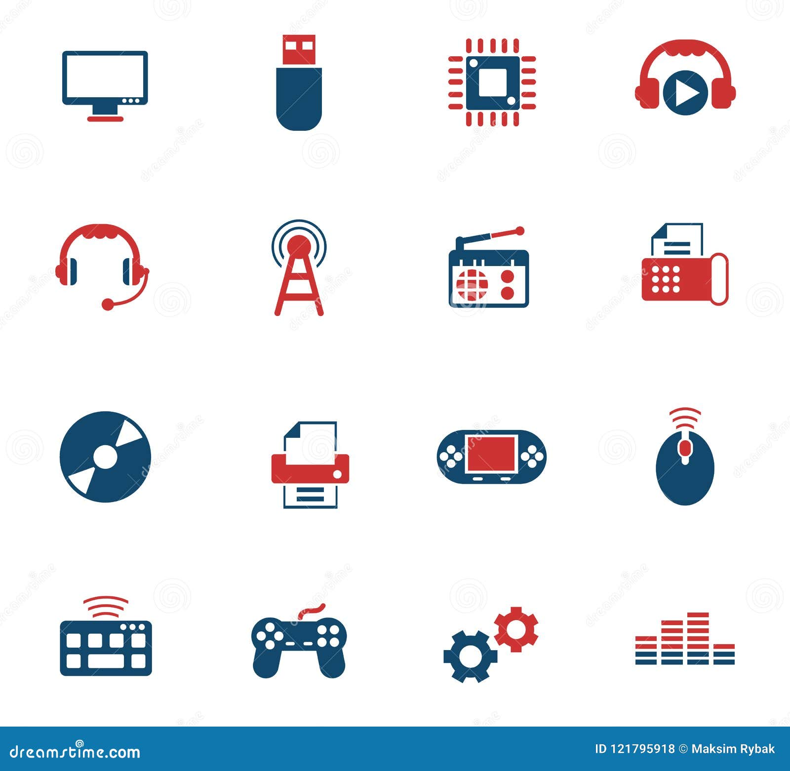 Hi tech icon set stock vector. Illustration of mouse - 121795918