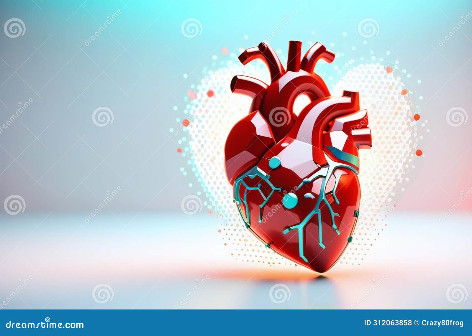 Hi Tech Illustration of a Human Heart Stock Photo - Image of modern ...