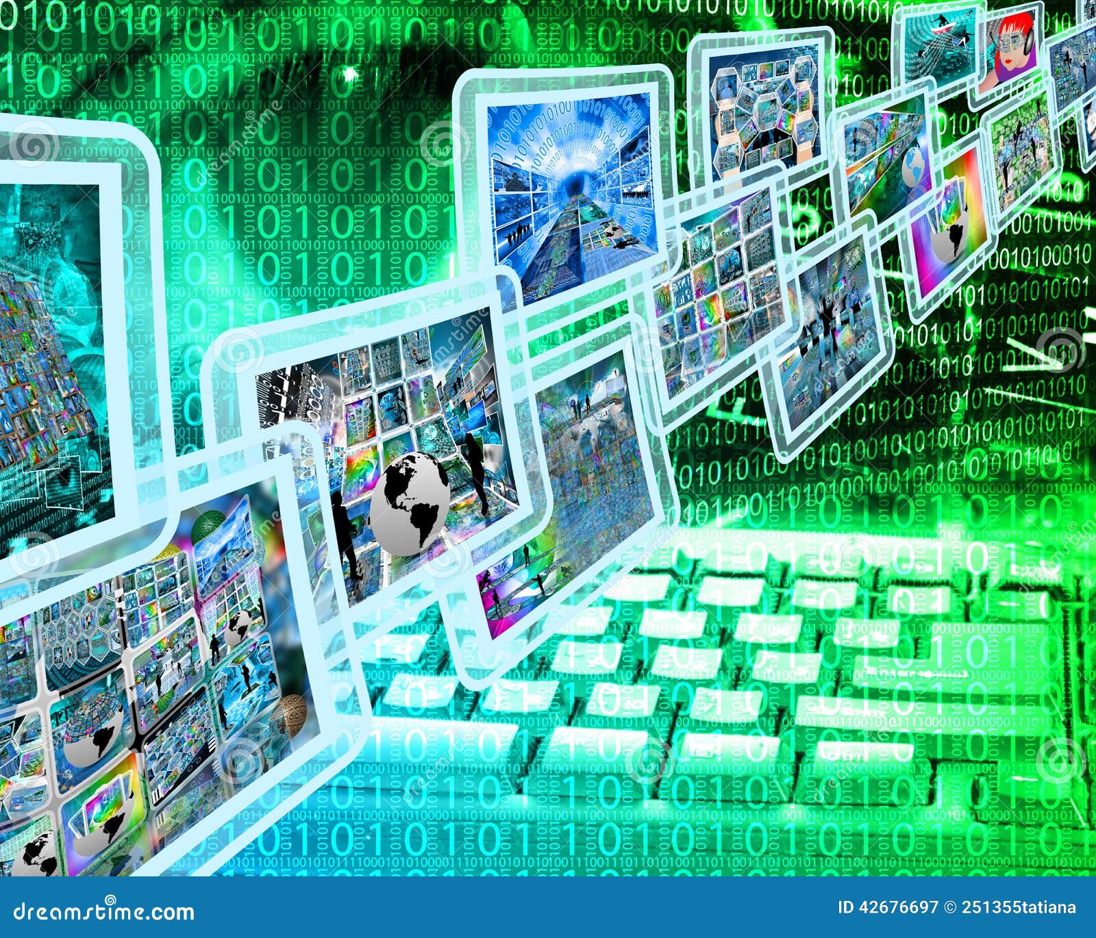 Hi-tech interface stock illustration. Illustration of monitor - 42676697