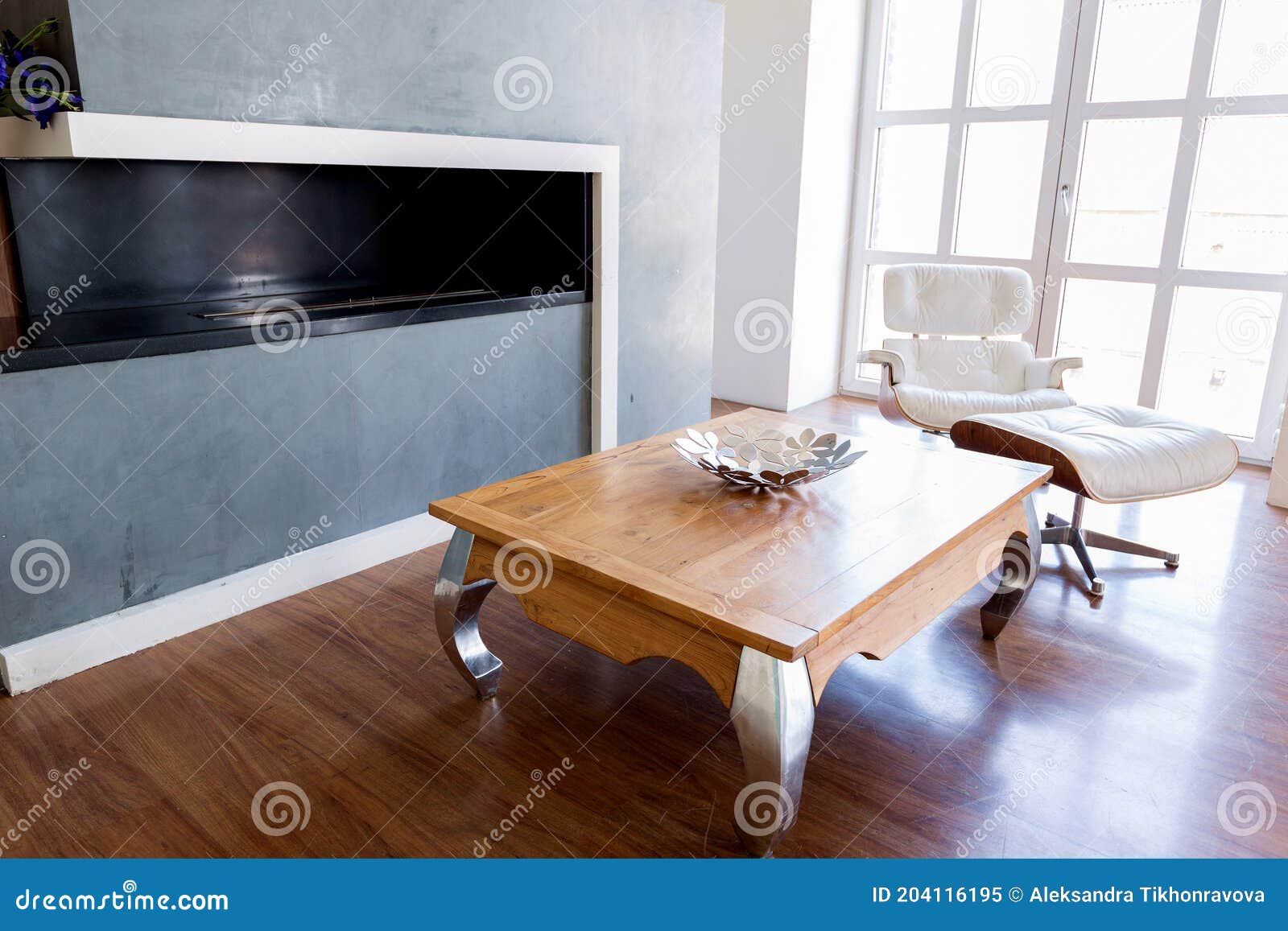 Hi-tech Interior Design Living Room Stock Image - Image of wood, home ...