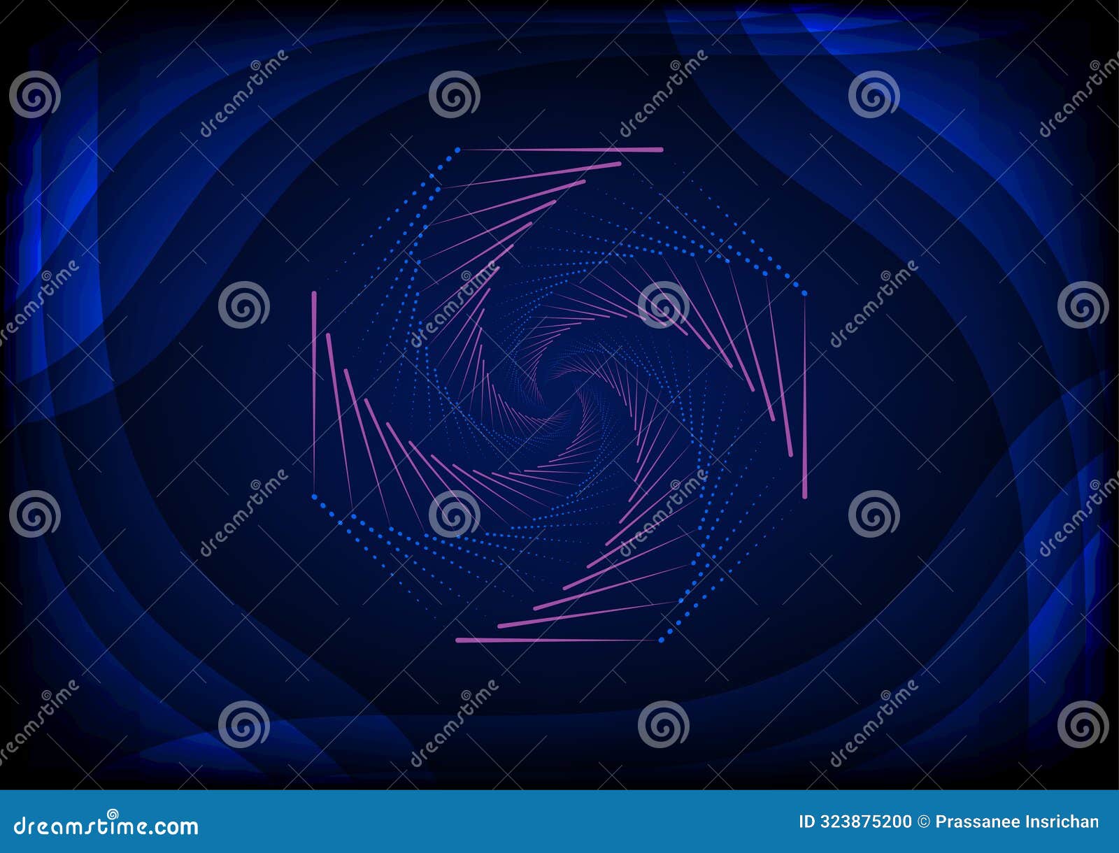 Hi-tech with Octagonal Line, and Rectangular Shapes on a Blue and ...
