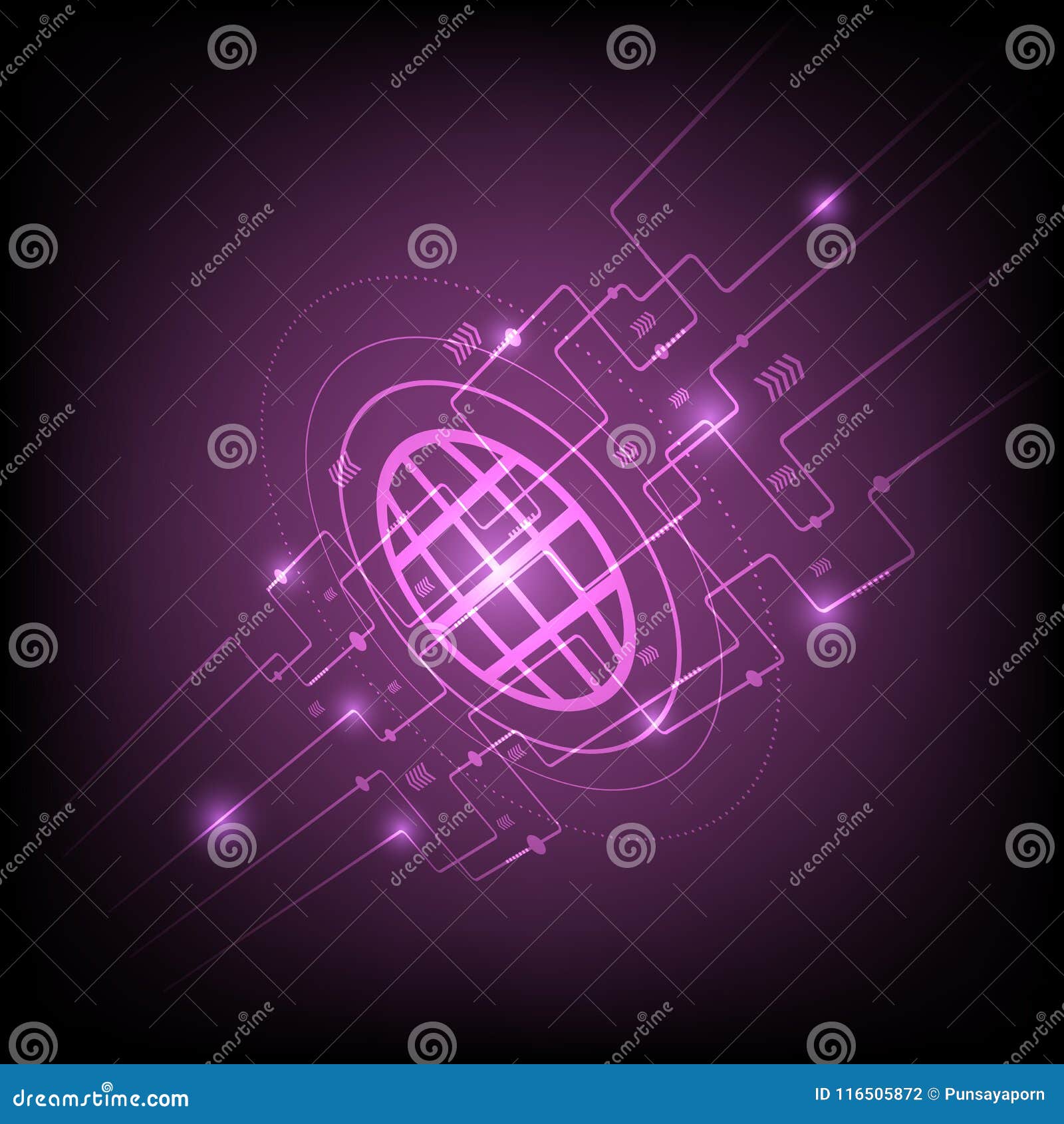 Hi-tech Pink Digital Technology Concept Stock Vector - Illustration of ...
