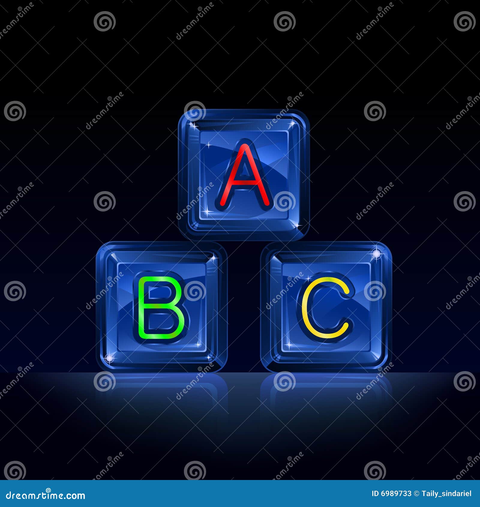 Hi-tech Plastic Alphabet Blocks Stock Illustration - Illustration of ...