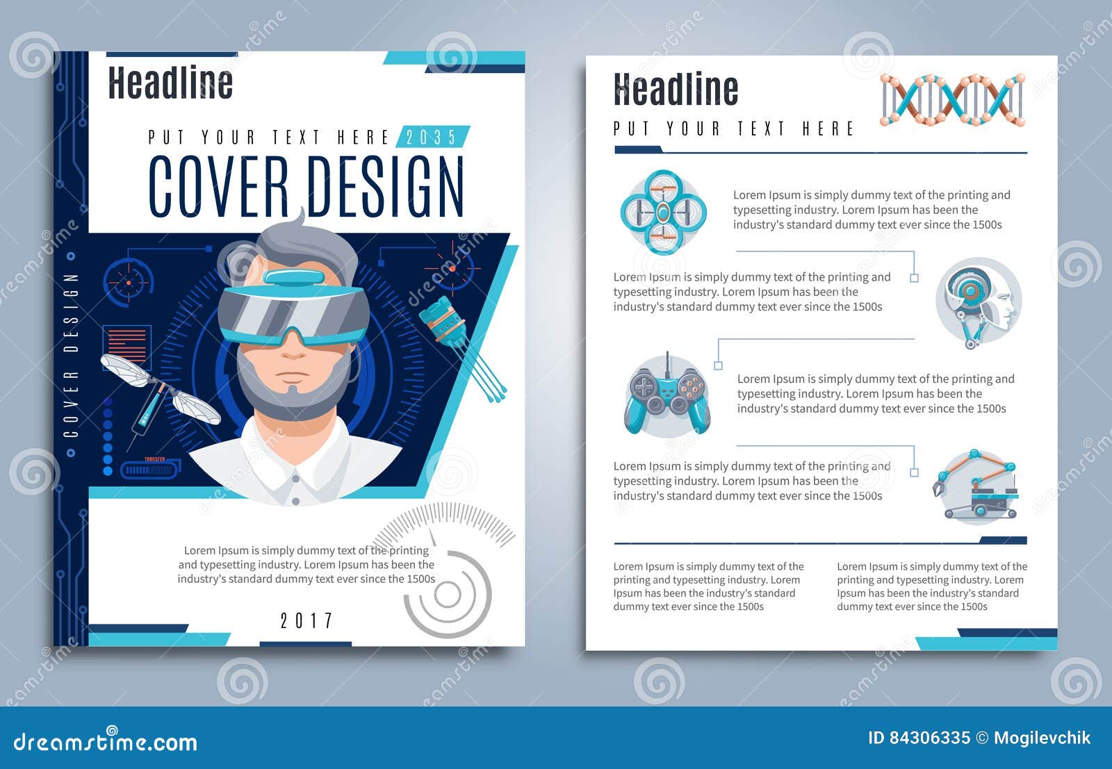 Hi-Tech Presentation Cover Design Stock Vector - Illustration of ...