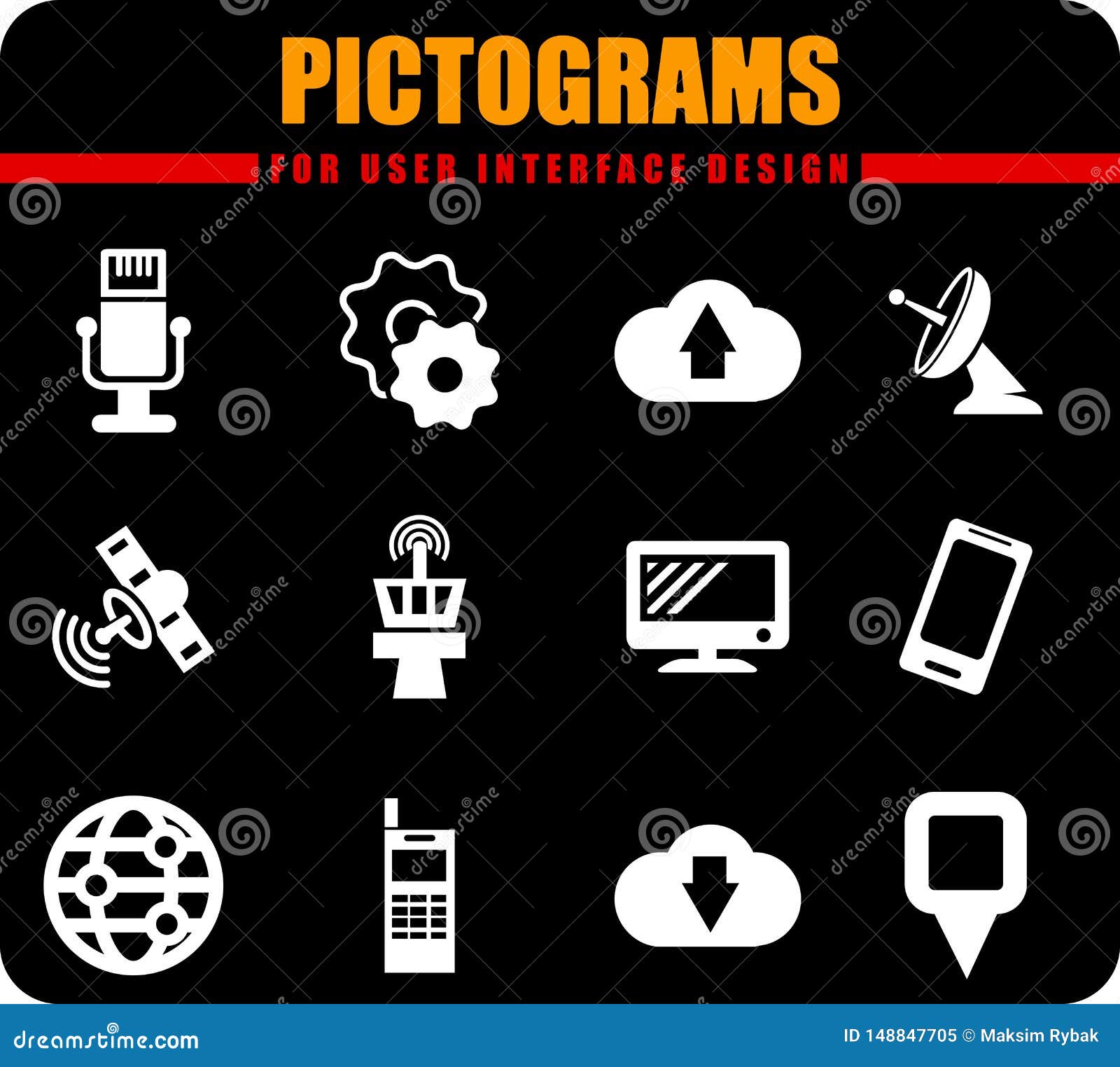 Hi tech icons set stock vector. Illustration of smart - 148847705