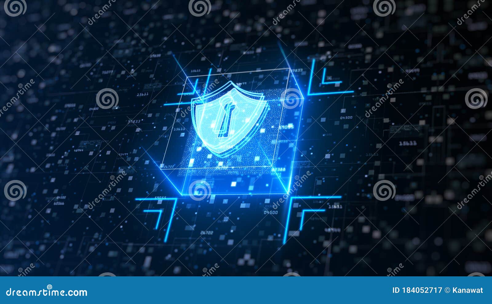 Hi-tech Shield of Cyber Security. Digital Data Network Protection. High ...