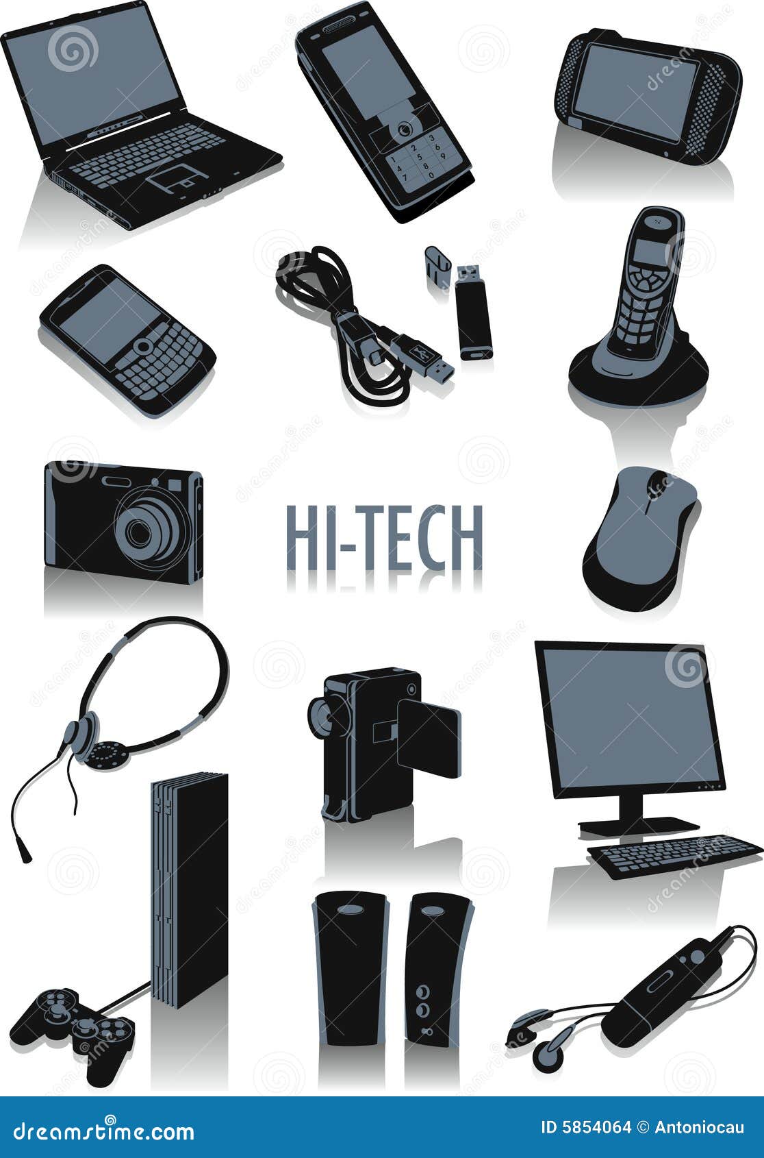 Technological Objects Stock Illustrations – 318 Technological Objects ...