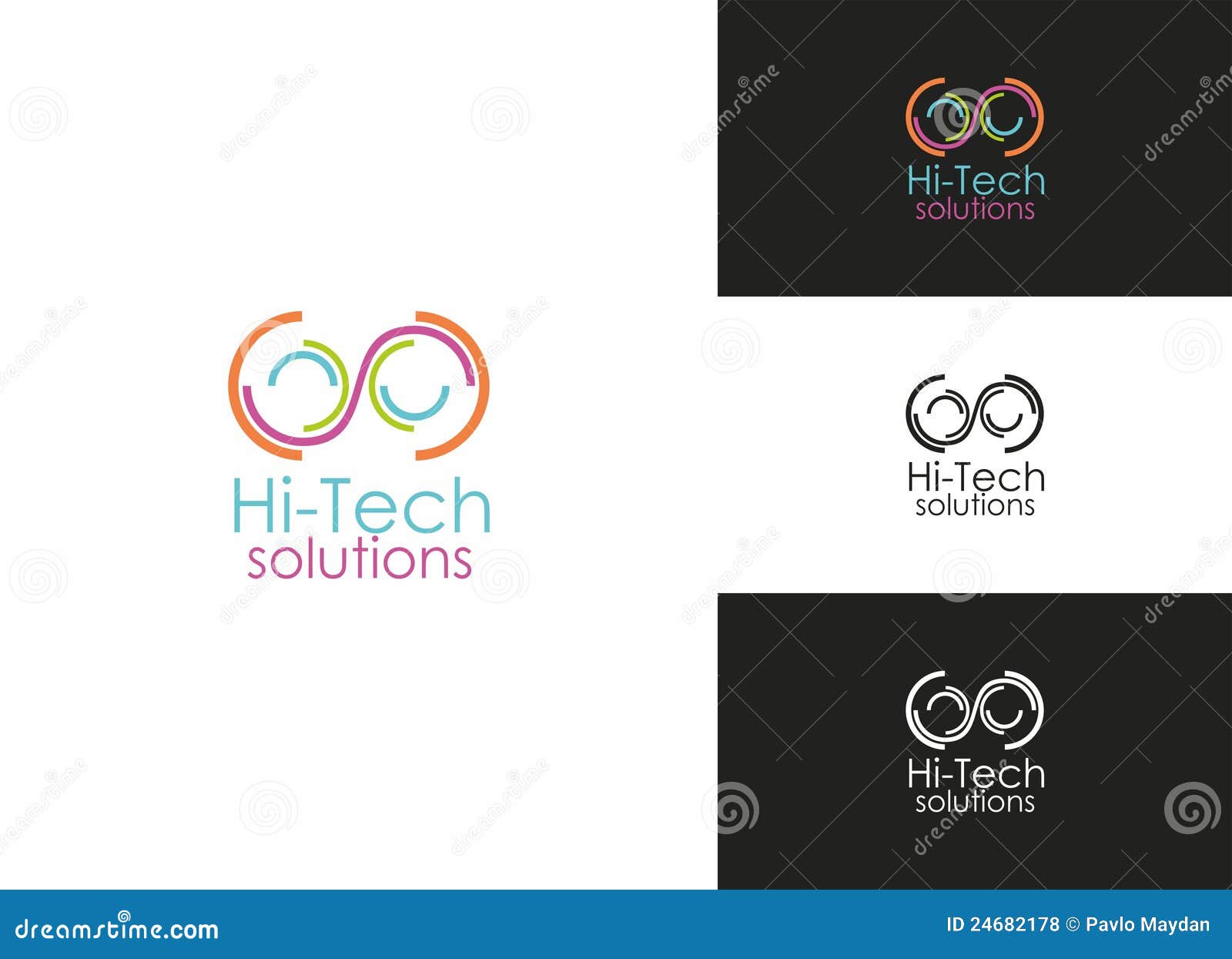 Hi-Tech Solutions stock vector. Illustration of logotype - 24682178