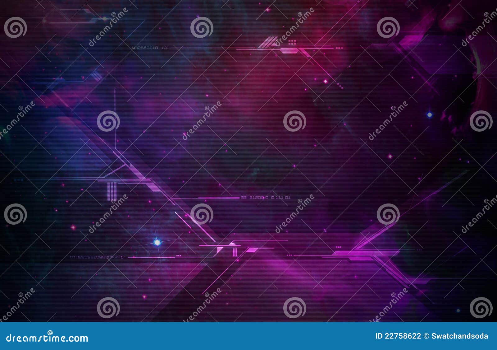 Hi-Tech Space Grid stock illustration. Illustration of horizontal ...