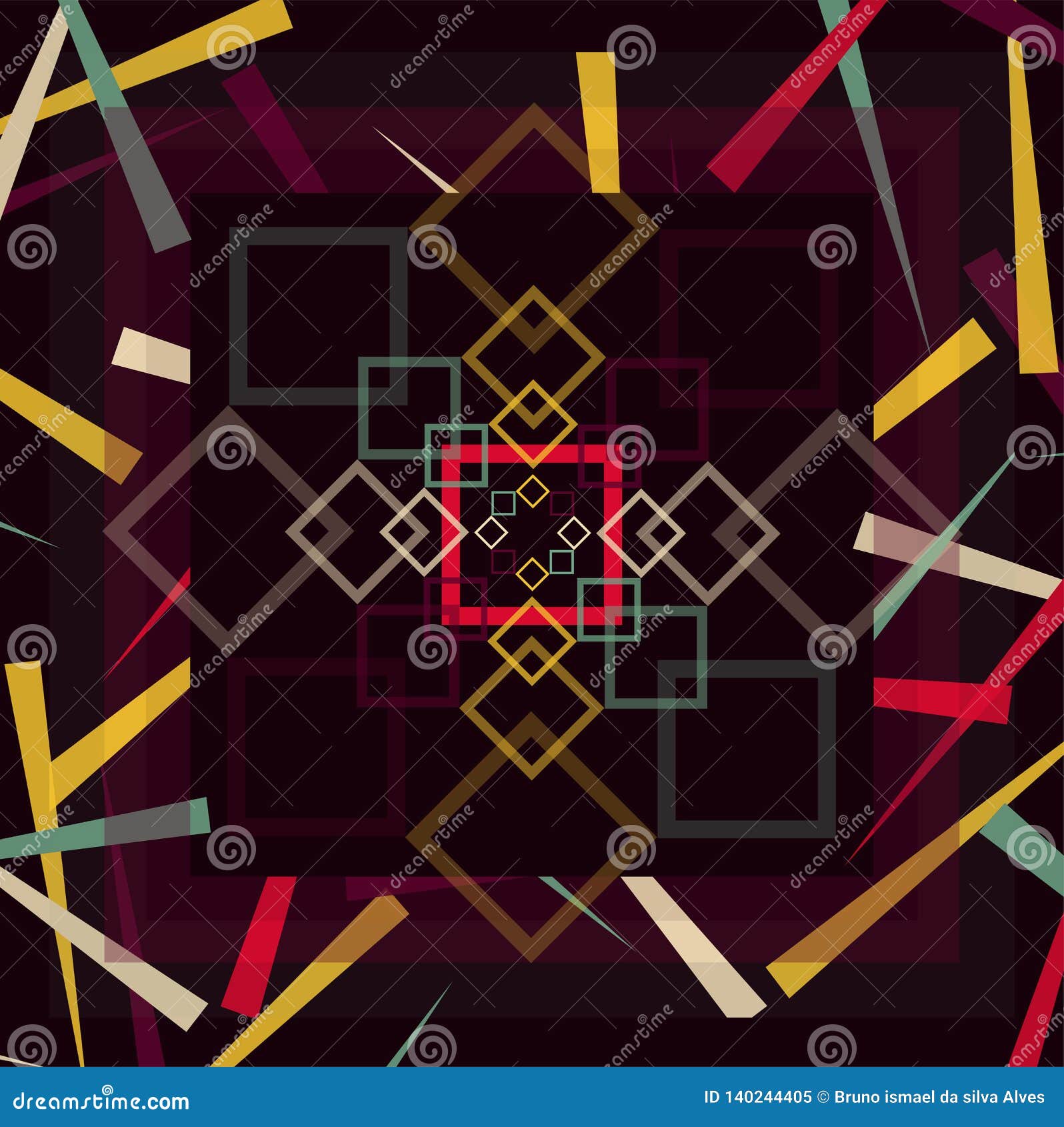 Hi Tech Square Background. stock illustration. Illustration of square ...