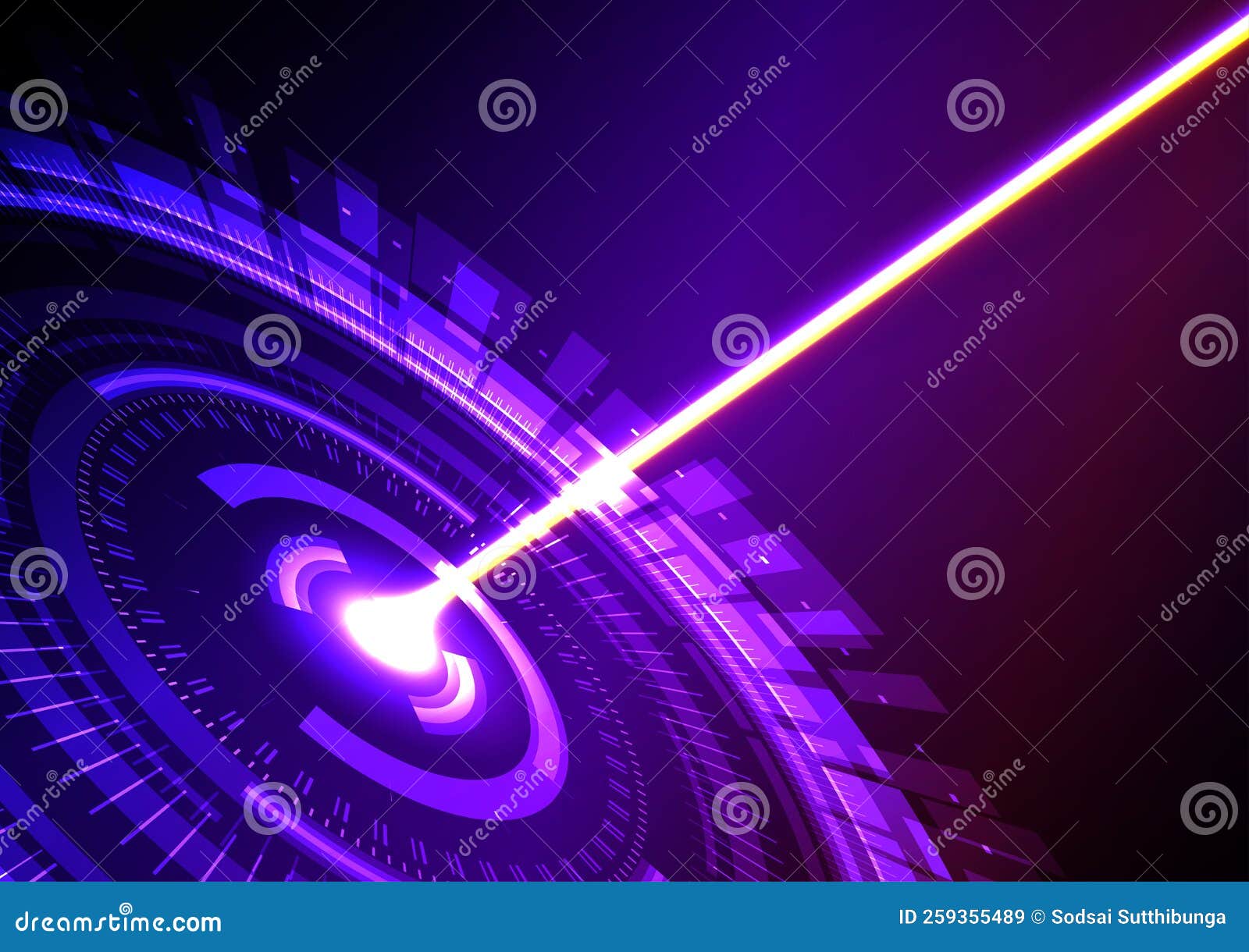 Hi-tech Technology Radar Ring Laser Abstract Background Vector ...