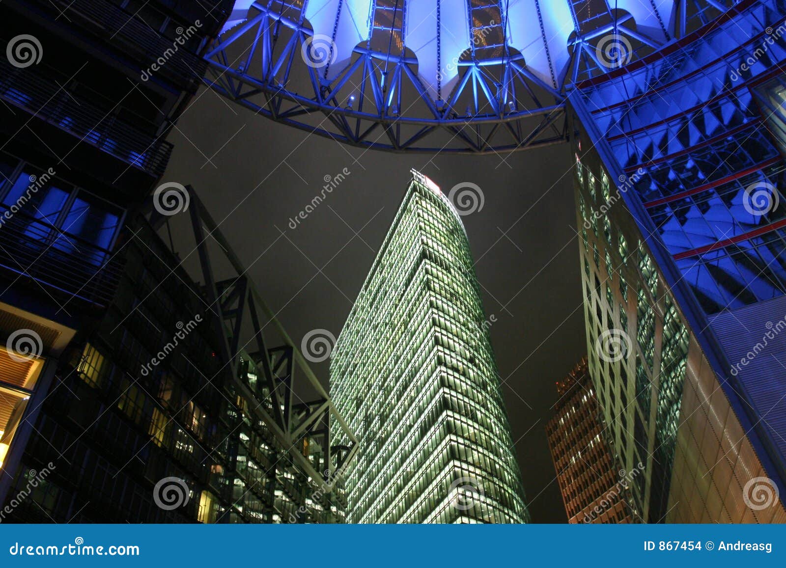 Hi tech urban night stock photo. Image of construction - 867454