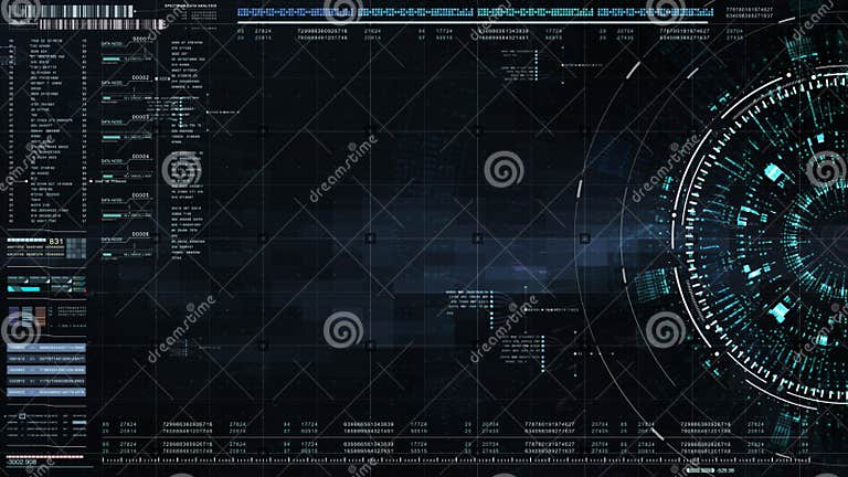 Hi-tech User Interface Head Up Display with Digital Data Information Stock Illustration ...