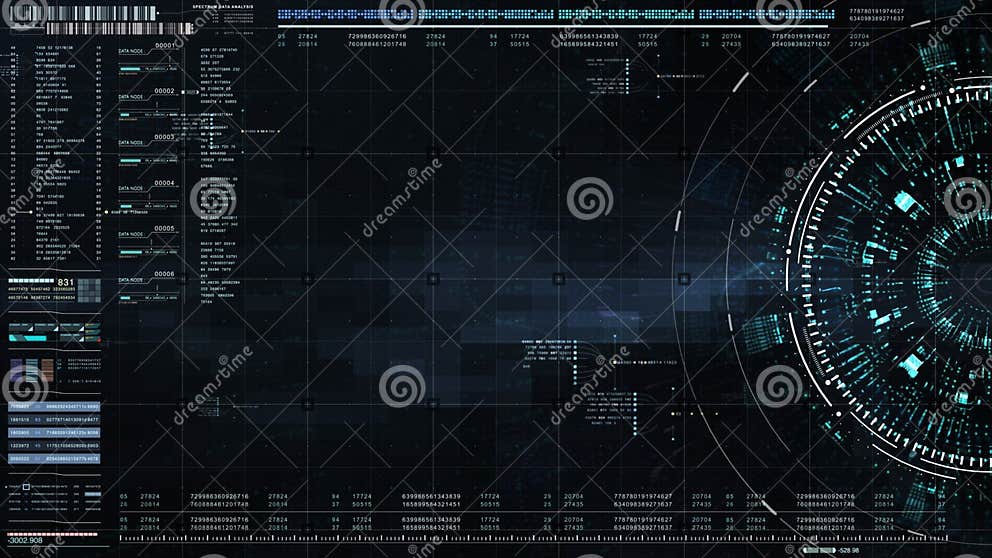 Hi-tech User Interface Head Up Display with Digital Data Information Stock Illustration ...
