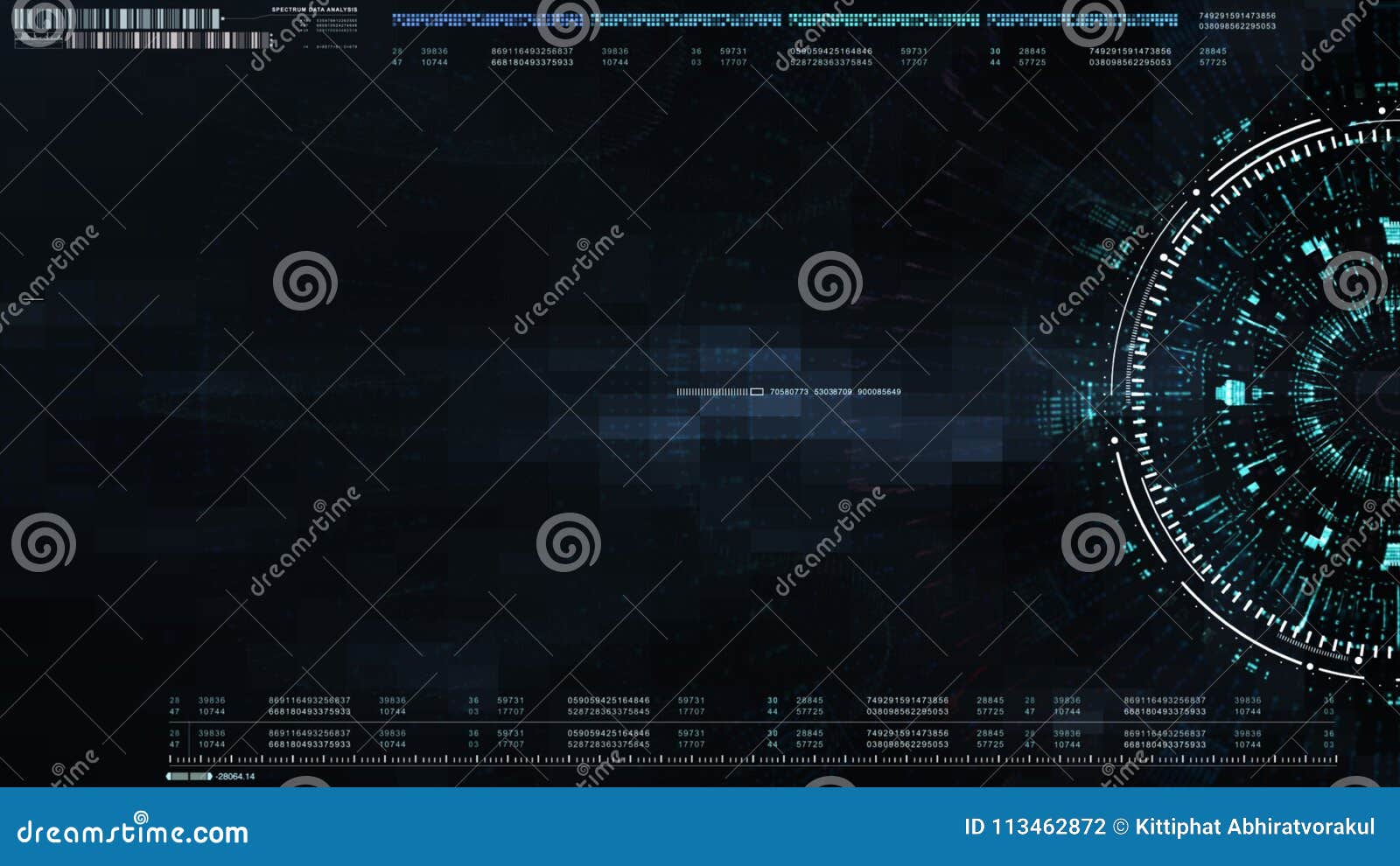 Hi-tech User Interface Head Up Display with Digital Data Information ...