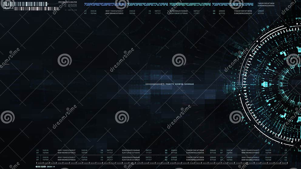 Hi-tech User Interface Head Up Display with Digital Data Information Stock Illustration ...