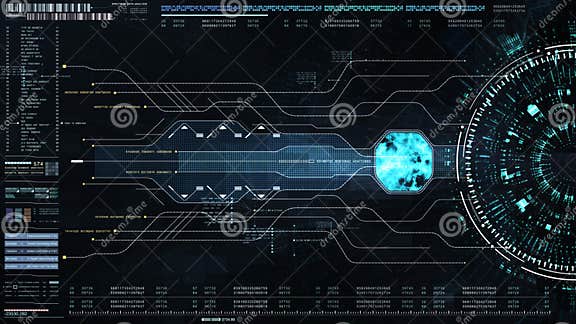Hi-tech User Interface Head Up Display with Digital Data Information ...
