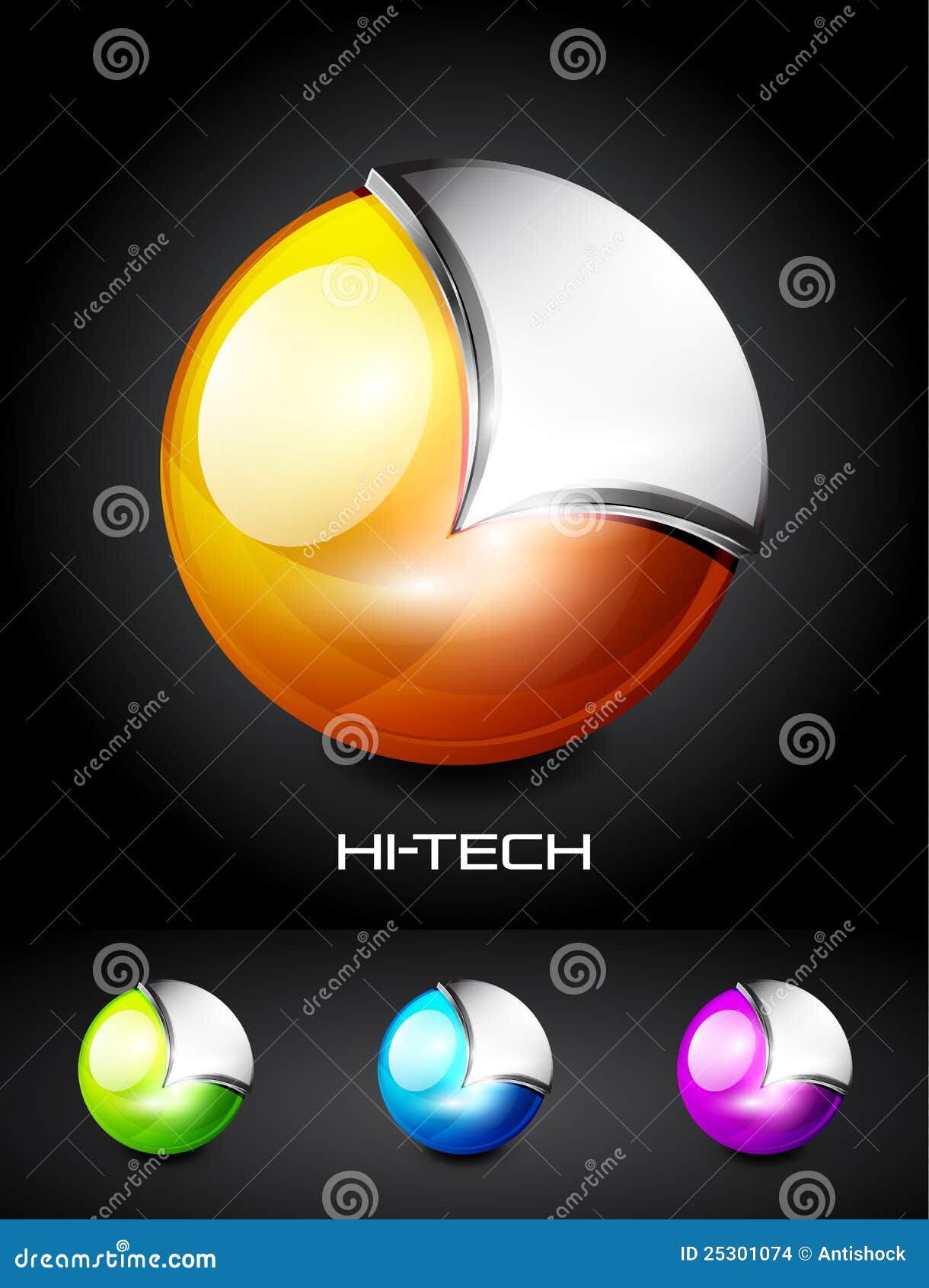 Hi-tech Vector 3d Sphere Icon Stock Vector - Illustration of elegant ...