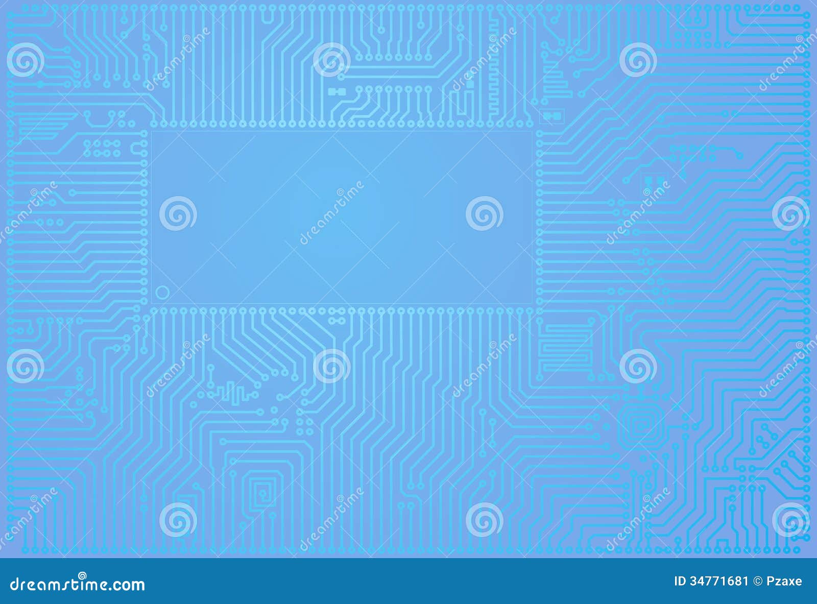 Hi-tech Vector Abstract Blue Circuit Board Backgro Stock Vector ...