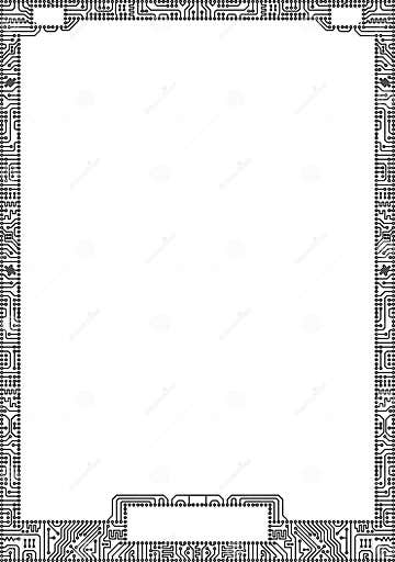 Hi-tech Vector Circuit Board Frame Stock Vector - Illustration of ...