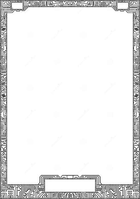 Hi-tech Vector Circuit Board Frame Stock Vector - Illustration of ...