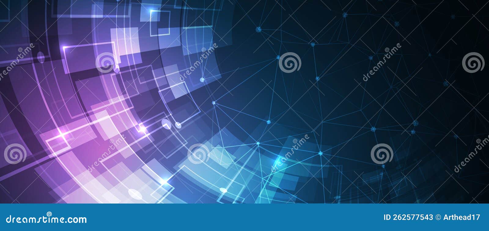 Hi-tech Vector Illustration with Various Technology Elements. Abstract ...