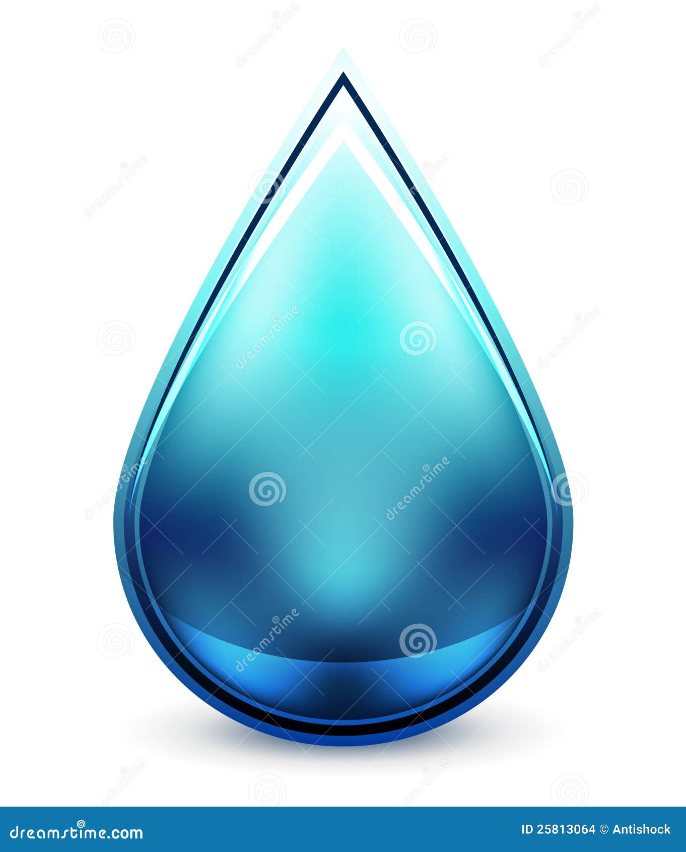 Hi-tech water drop icon stock illustration. Illustration of fresh ...