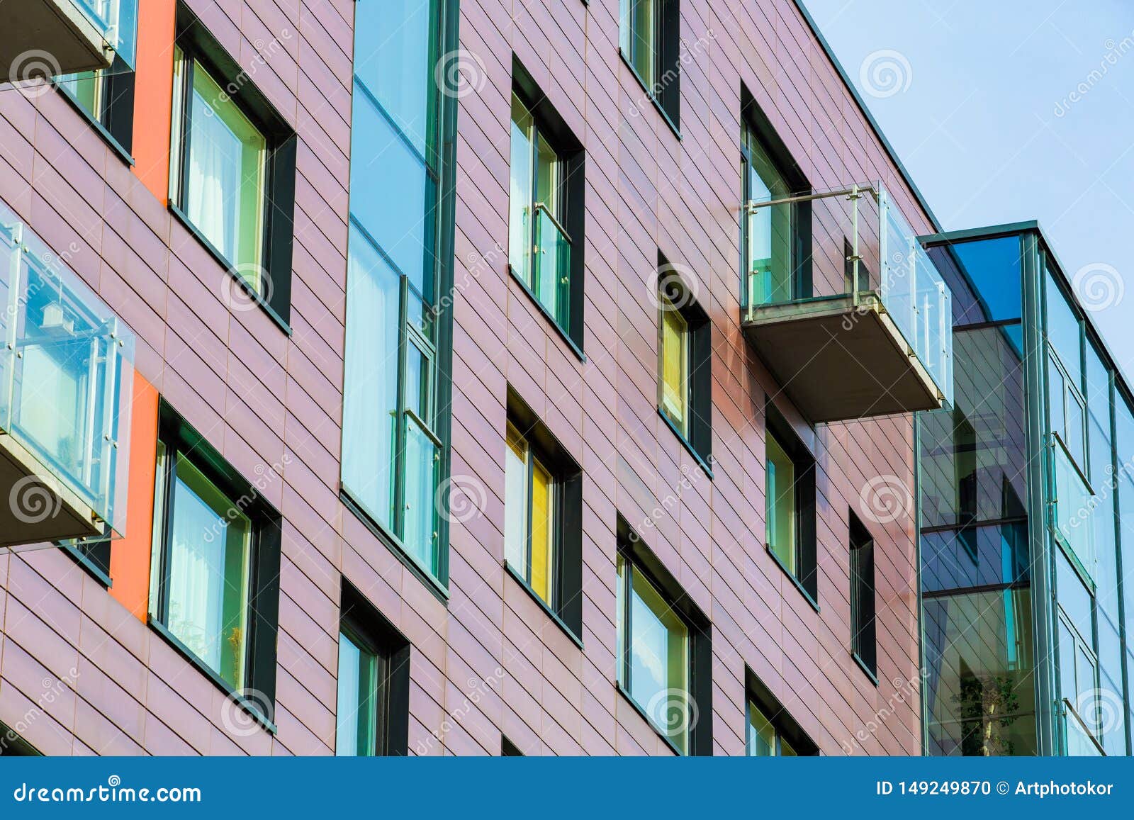 Hi-tech Windows Exterior. Modern Architecture Pattern Stock Photo ...