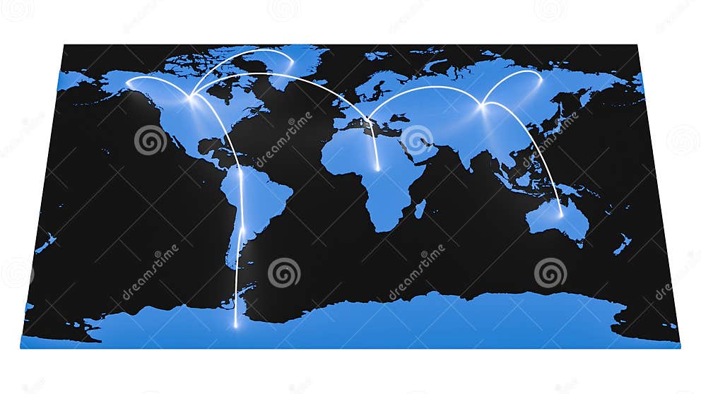 Hi-Tech World Map stock illustration. Illustration of travel - 38113135