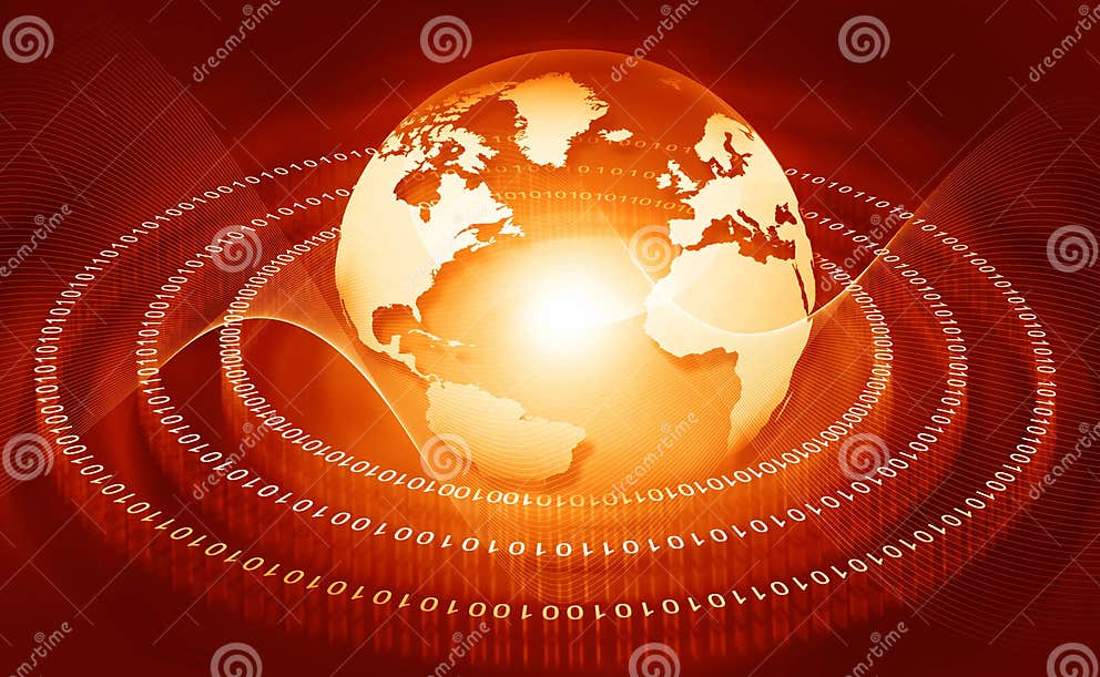 Hi-tech World Technological Stock Illustration - Illustration of ...