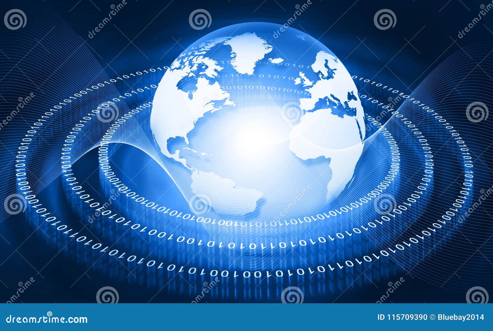 Hi-tech World Technological Background Stock Illustration ...