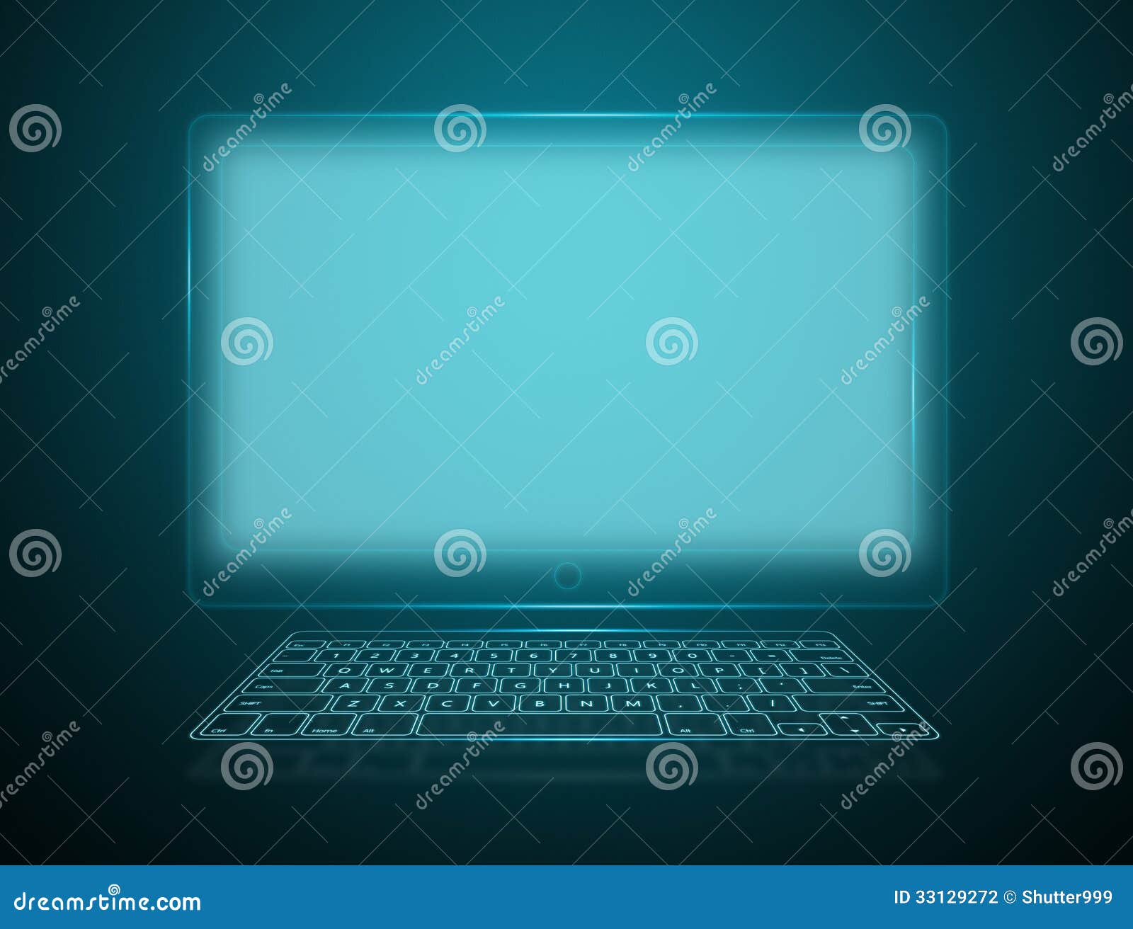 Hi Technology Computer with Keyboard Stock Photo - Image of multimedia ...