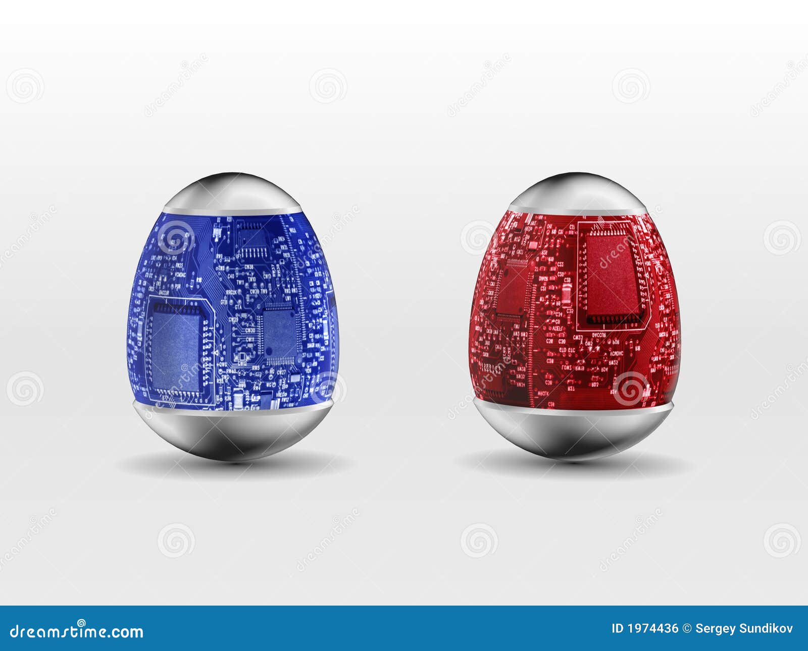 Hi technology Easter eggs stock illustration. Illustration of ...