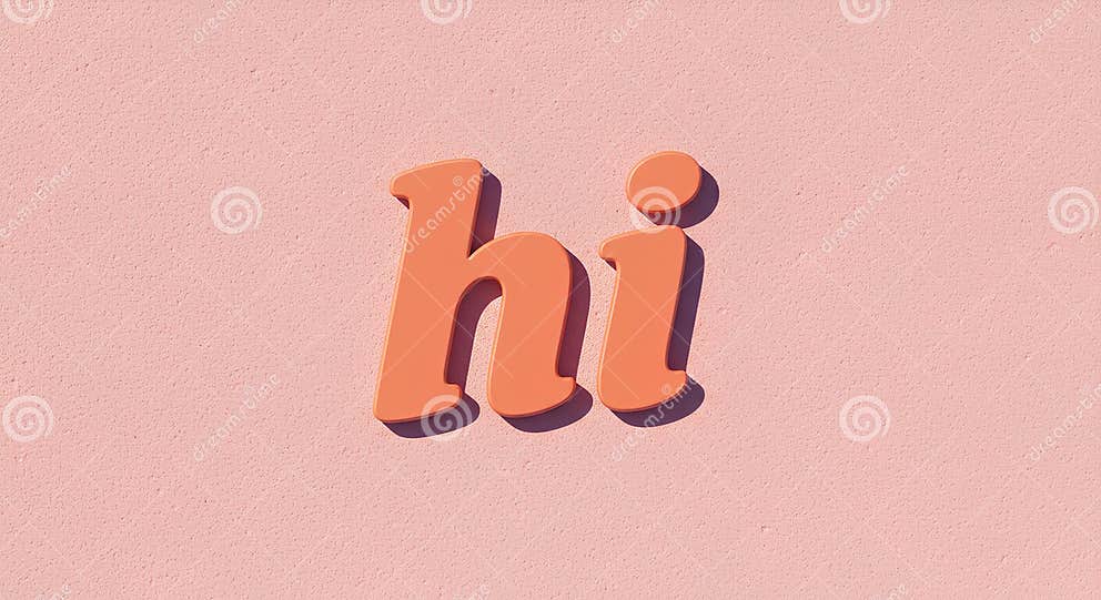 Hi Text on a Simple Background for Greetings and Messages. the Word Hi ...