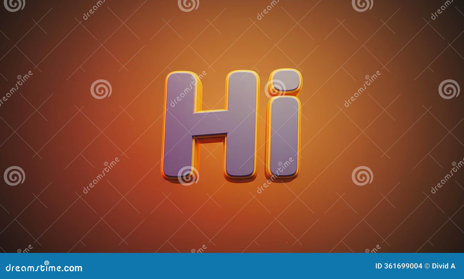 Hi Text on a Simple Background for Greetings and Messages. the Word Hi ...