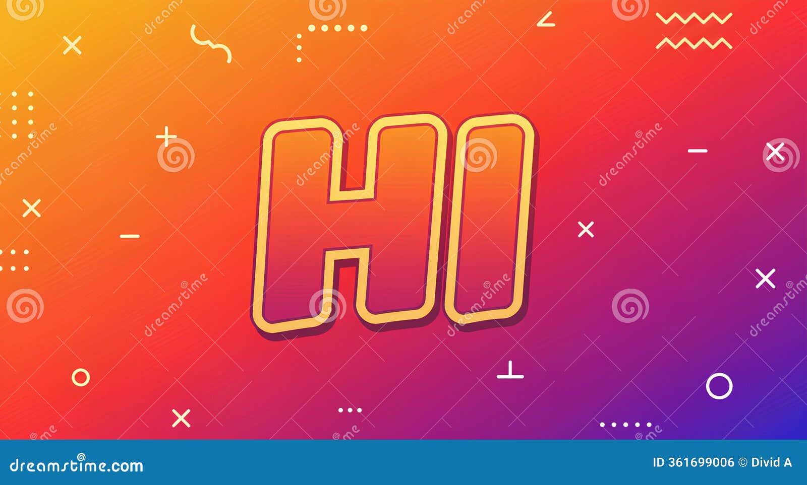 Hi Text on a Simple Background for Greetings and Messages. the Word Hi ...