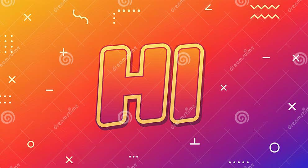 Hi Text on a Simple Background for Greetings and Messages. the Word Hi ...