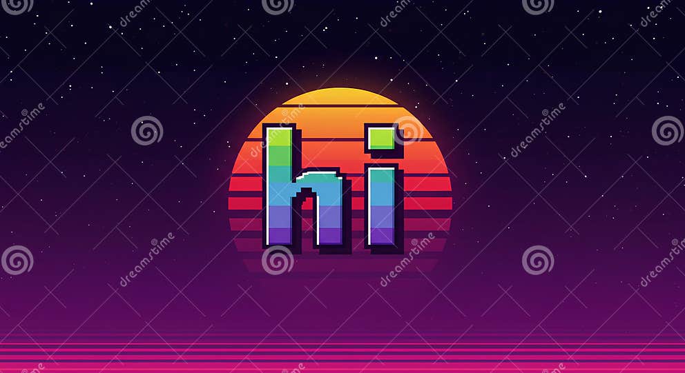 Hi Text on a Simple Background for Greetings and Messages. the Word Hi ...