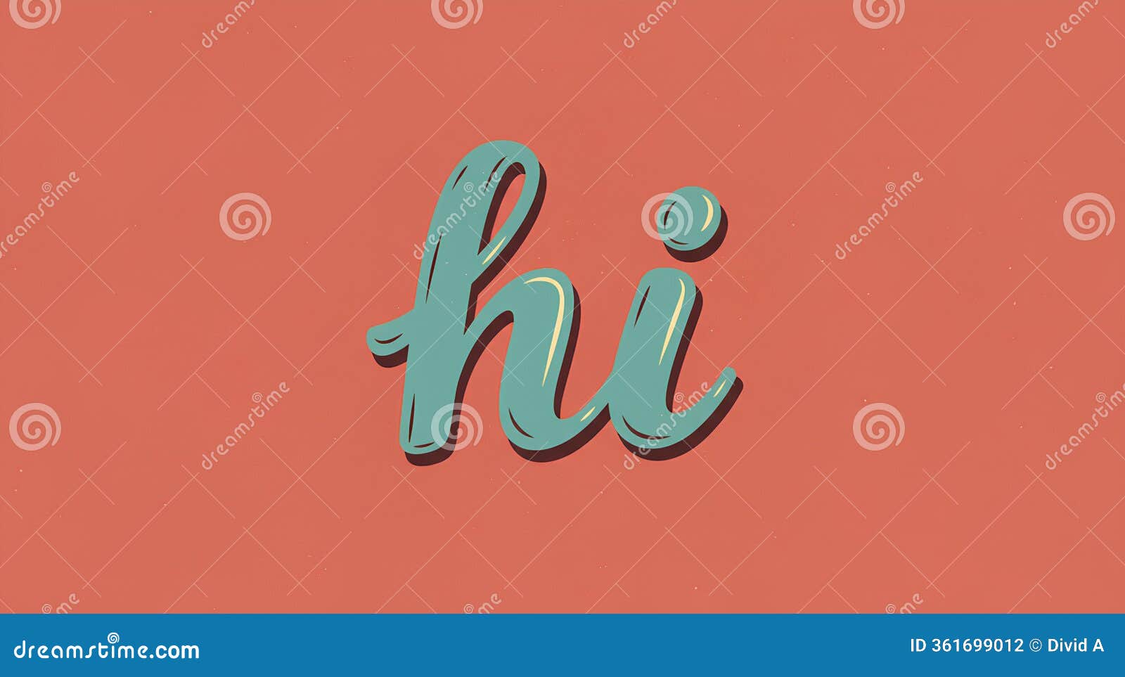 Hi Text on a Simple Background for Greetings and Messages. the Word Hi ...