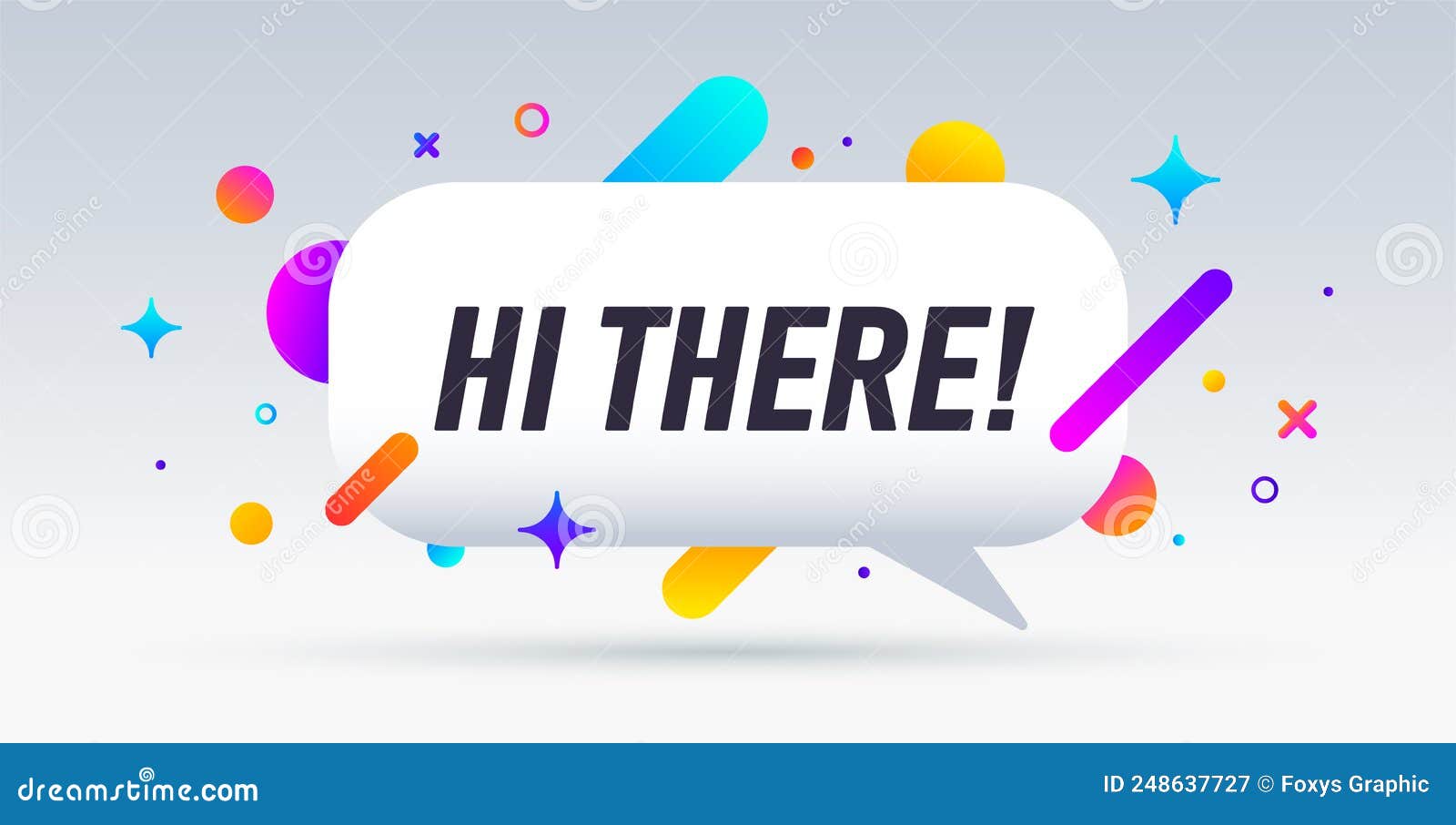 Hi There, Speech Bubble. Banner, Poster Stock Vector - Illustration of ...