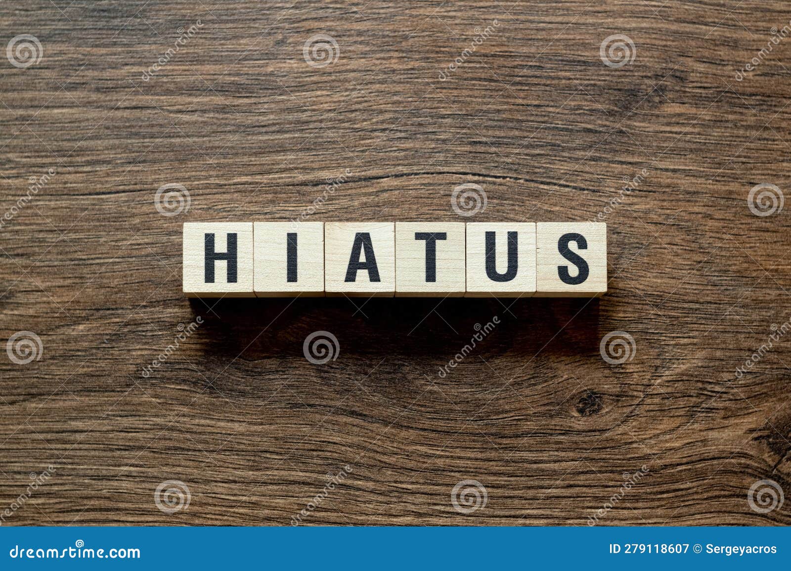 Hiatus - Word Concept on Cubes Stock Image - Image of cube, element ...