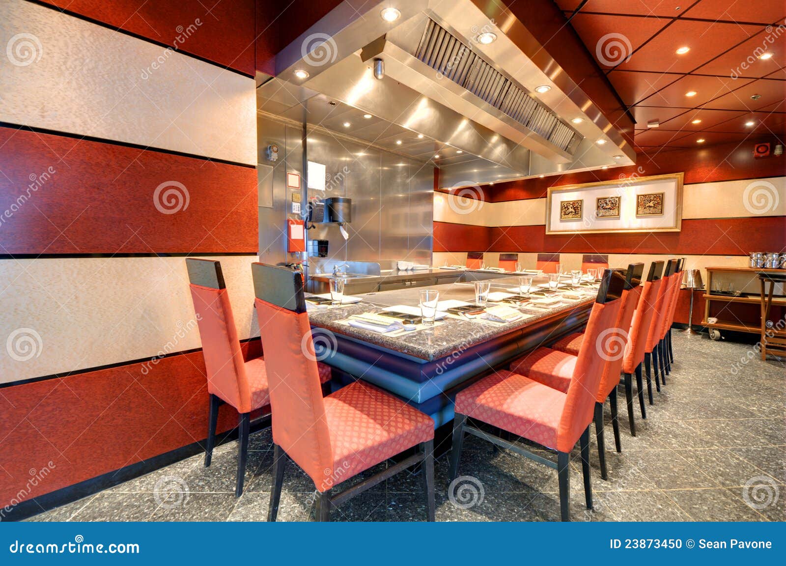 Hibachi Grill stock photo. Image of table, ornate, interior - 23873450
