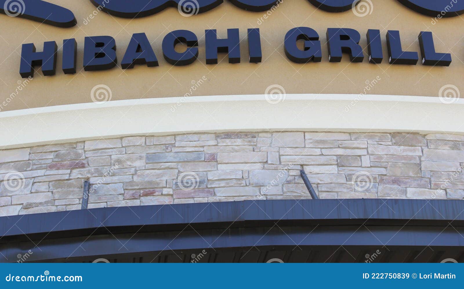Hibachi Grill Sign on Restaurant Building Front Stock Image - Image of ...