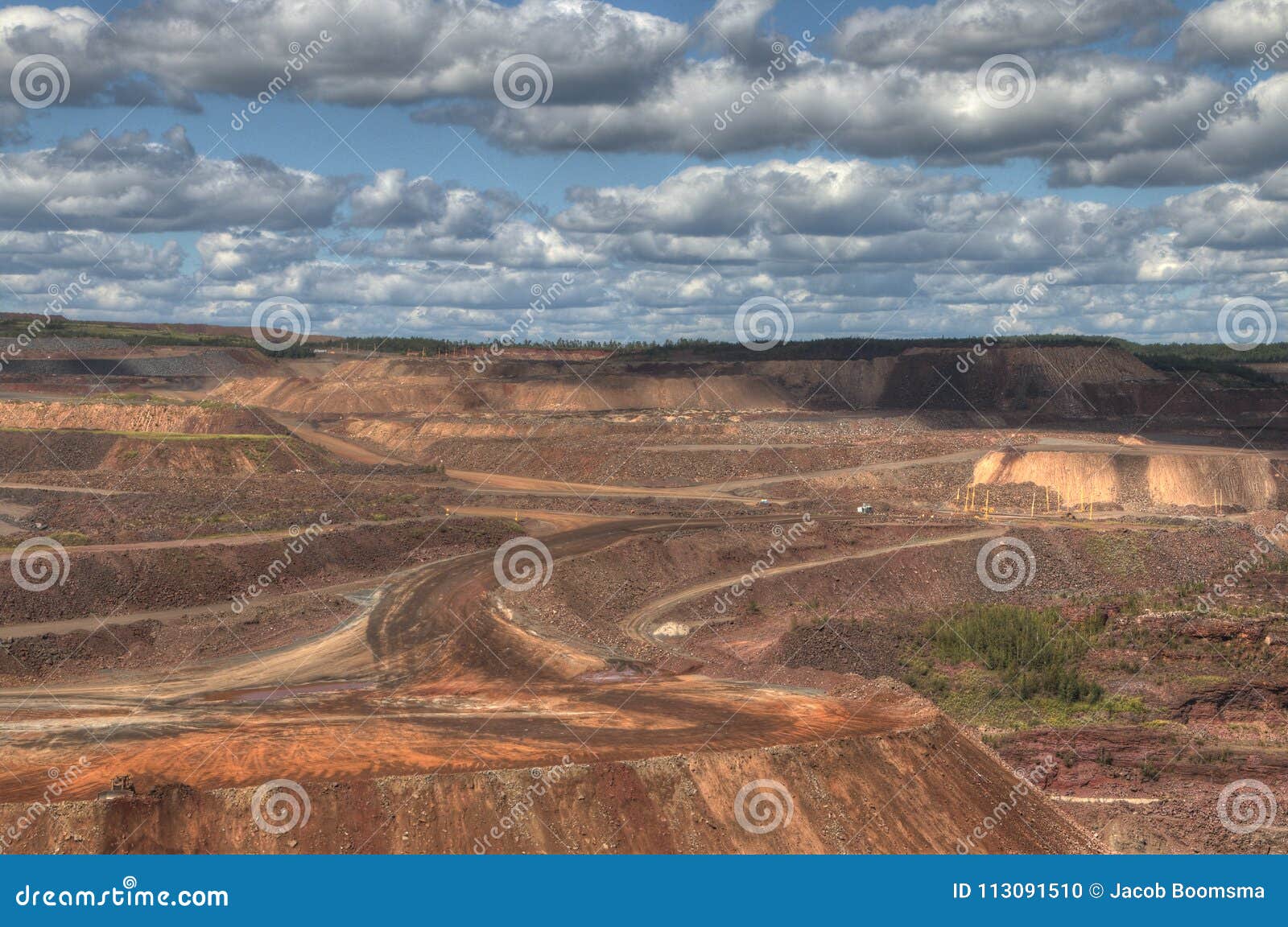 Hibbing, Minnesota Offener Pit Mine Stockfoto - Bild von mittelwesten ...