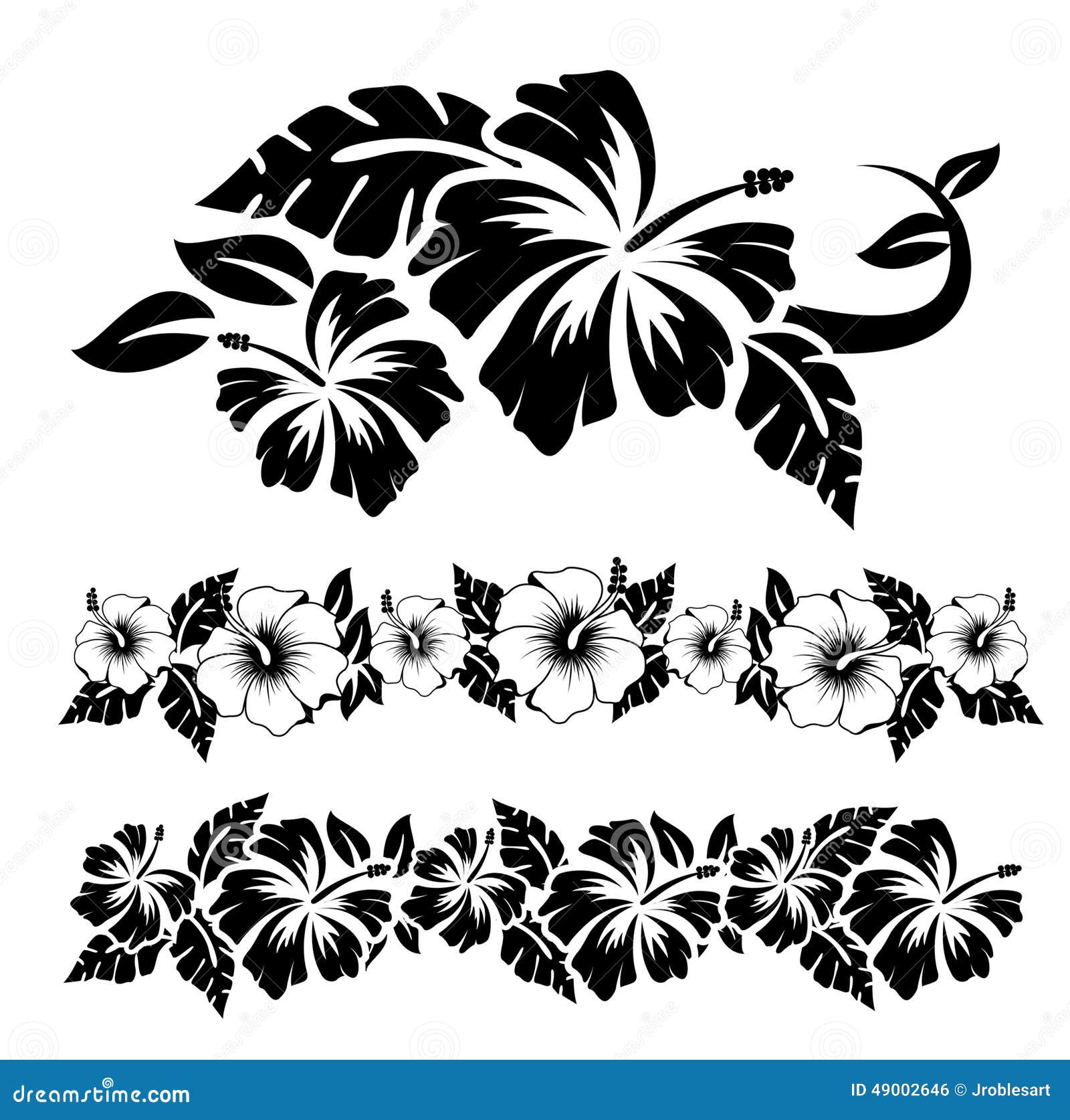 Hibisco 2 ilustración del vector. Ilustración de belleza - 49002646