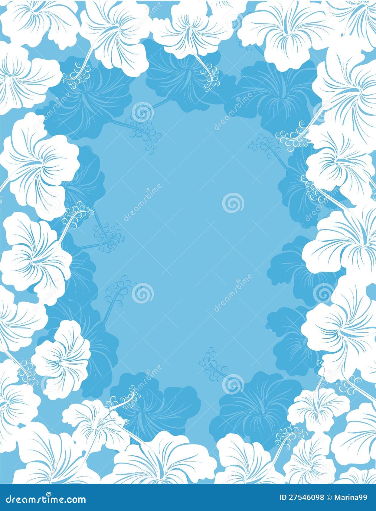 Hibiscus flower frame stock vector. Illustration of pattern - 27546098