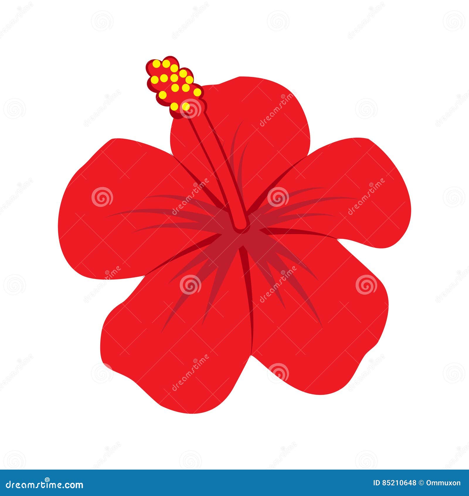 Hibiscus Flower Icon, Illustration Stock Vector - Illustration of ...