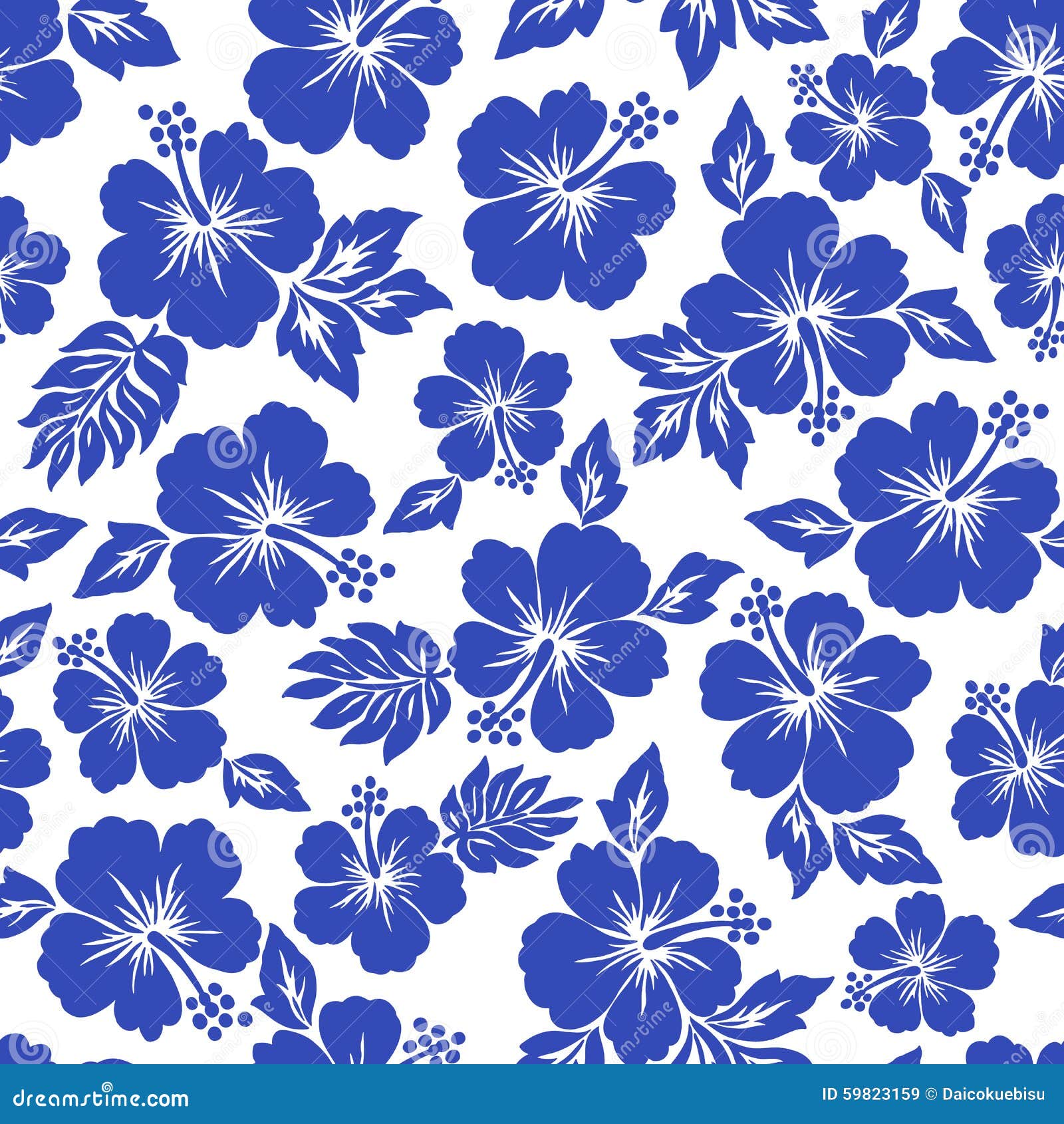 Hibiscus flower pattern stock illustration. Illustration of hilarious ...