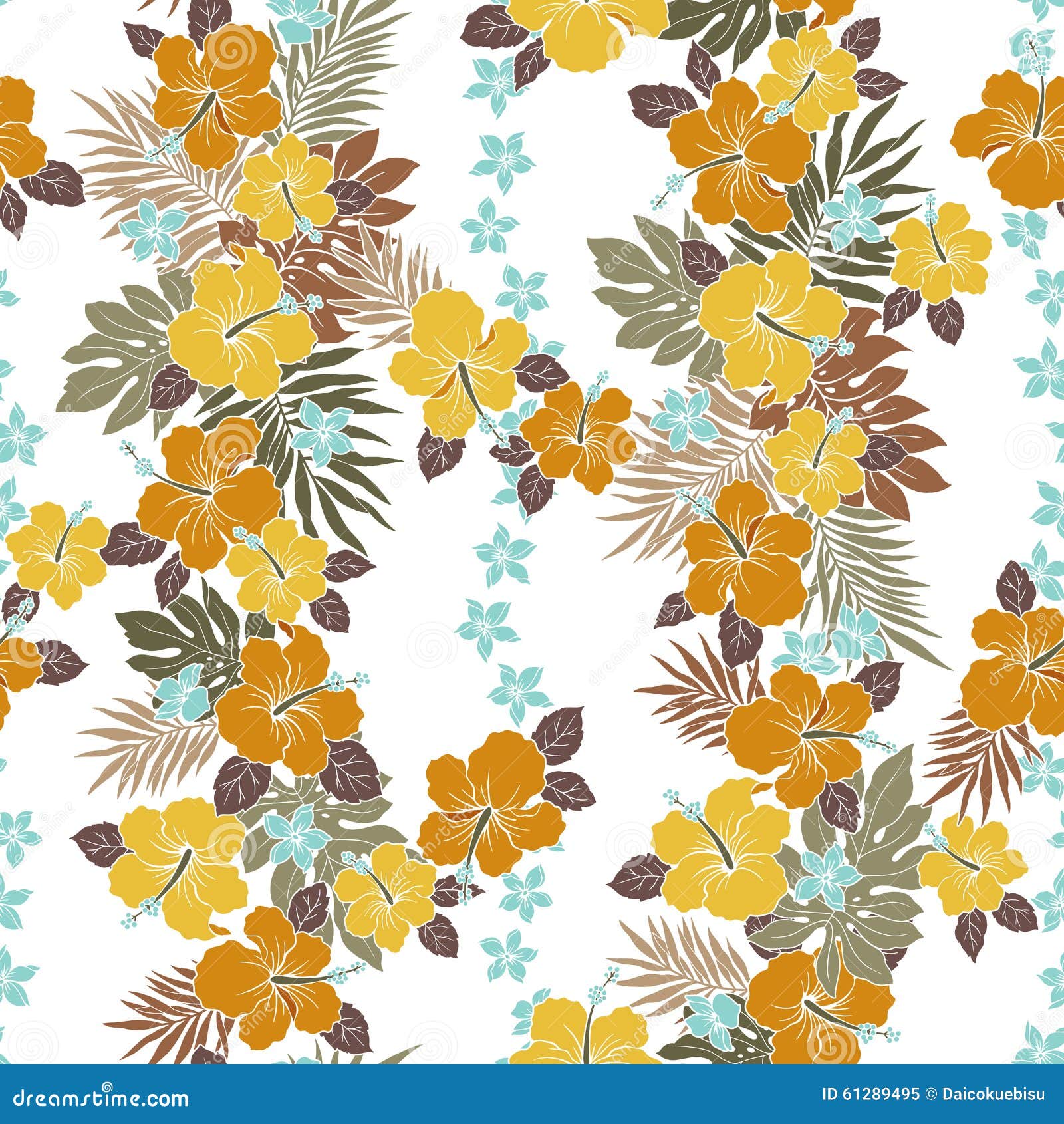 Hibiscus flower pattern stock illustration. Illustration of hawaii ...